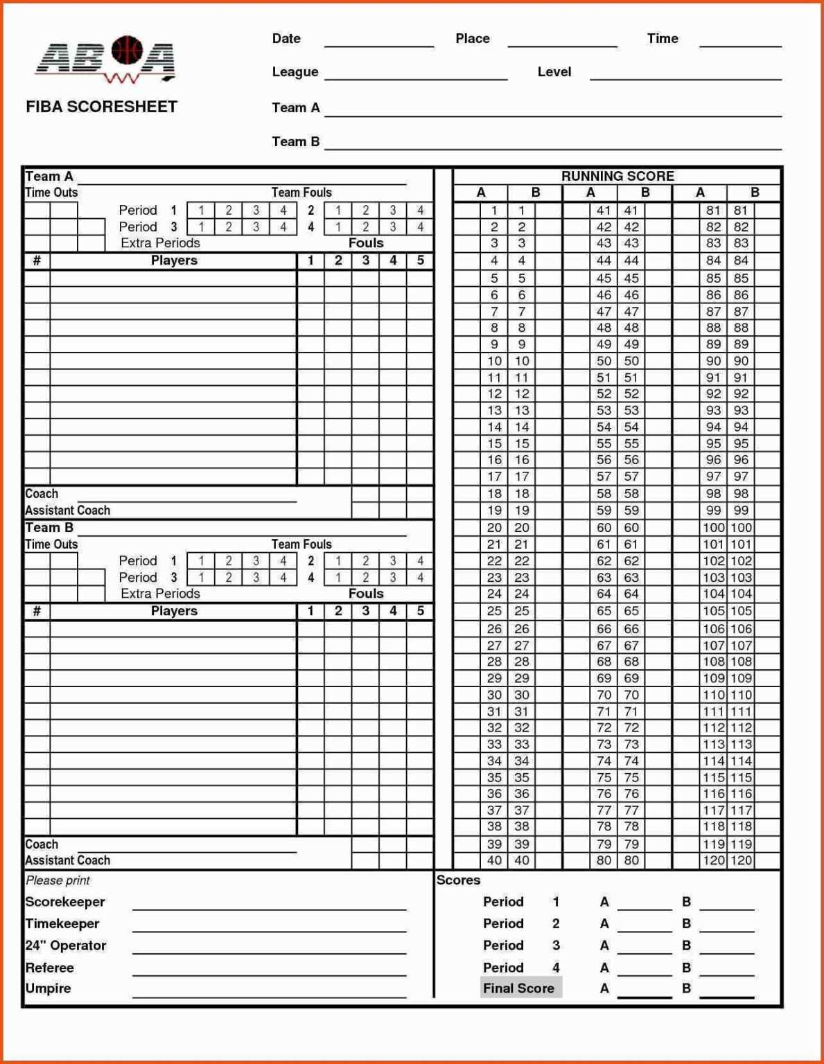 Baseball Scouting Report Template