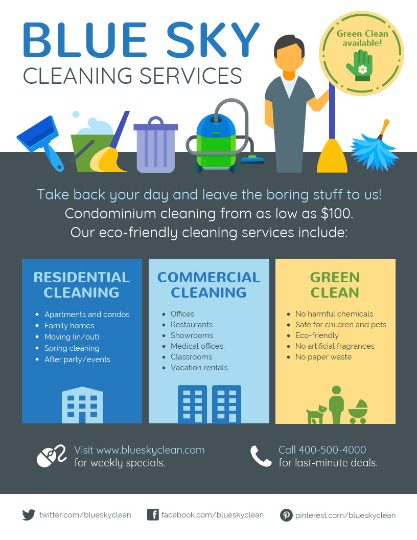 Commercial Cleaning Brochure Templates