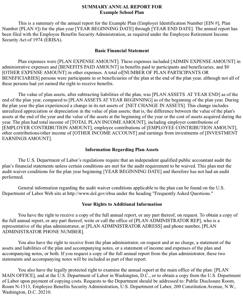Llc Annual Report Template
