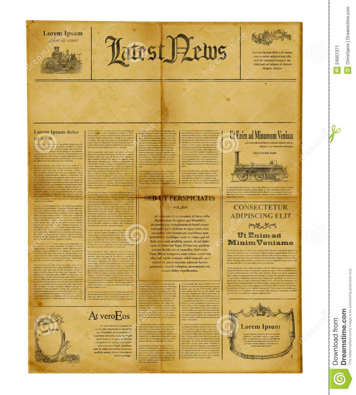 Old Blank Newspaper Template