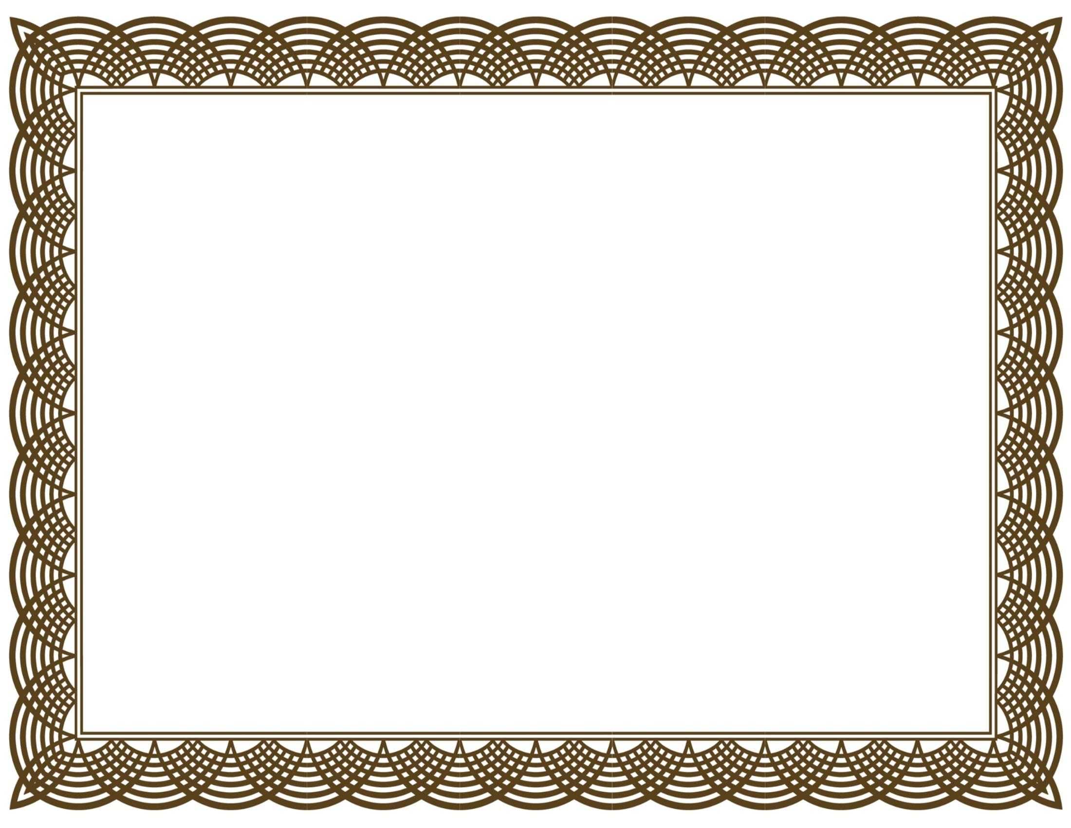 Award Certificate Border Template