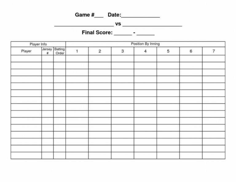 Batting Order Template Word Lineup Excel Pdf Softball For Softball 