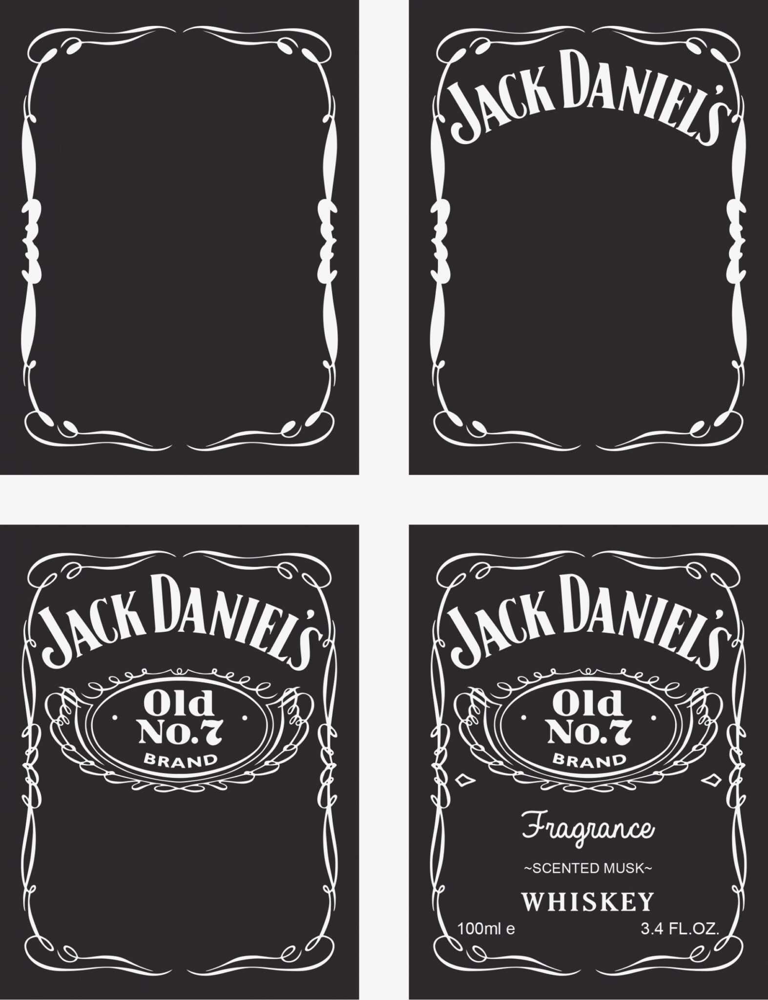Blank Jack Daniels Label Template Atlantaauctionco Intended For Blank 