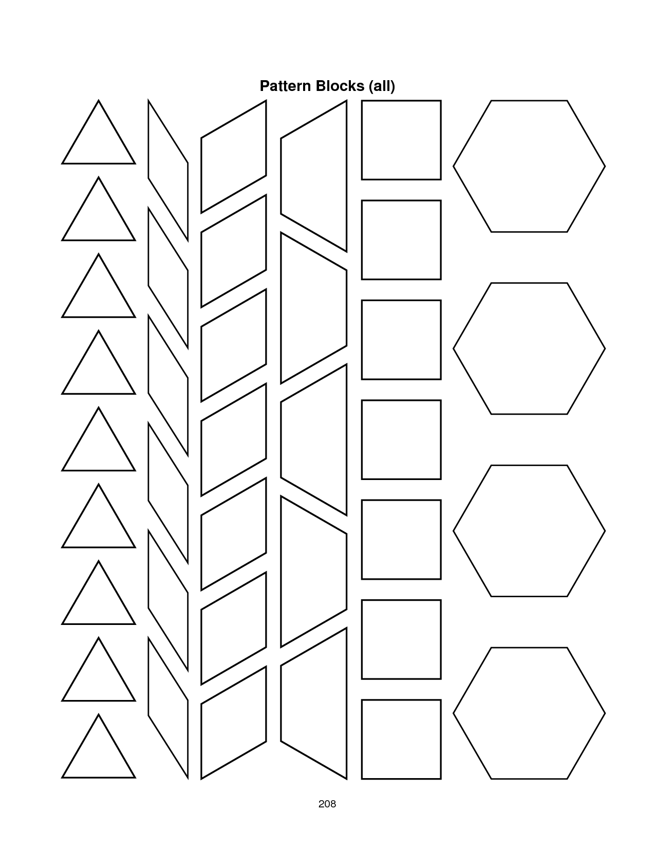 Blank Pattern Block Templates