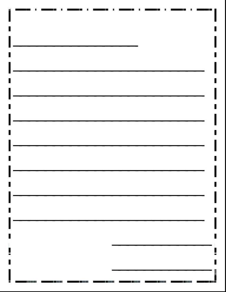 Blank Letter Writing Template For Kids