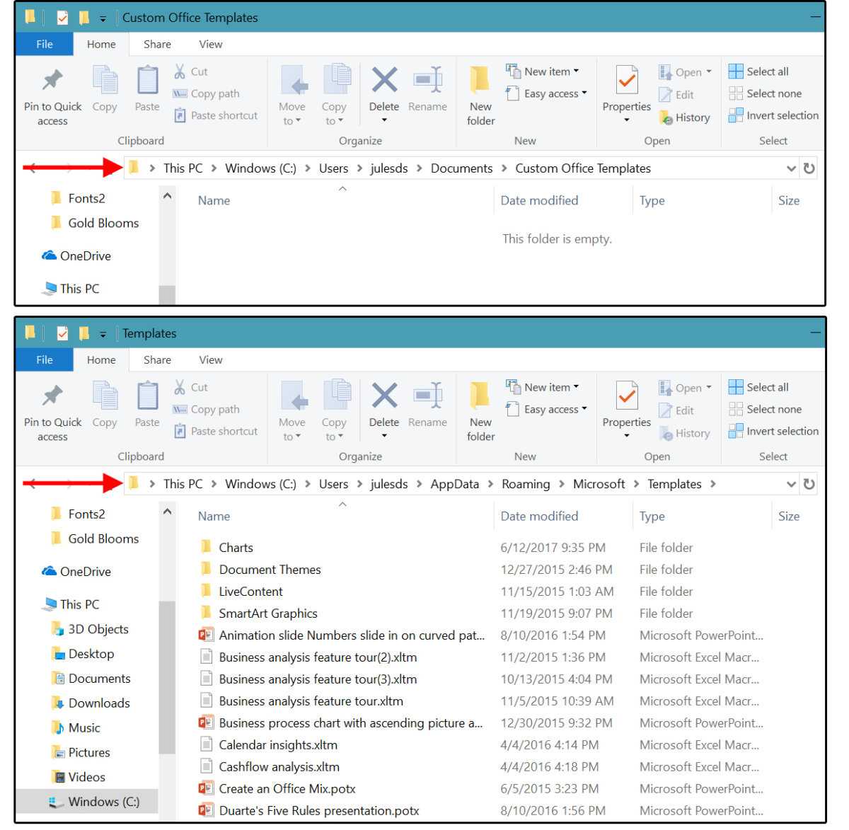 Where Are Word Templates Stored