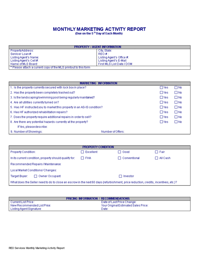 Monthly Marketing Report Templates At Allbusinesstemplates Inside monthly-marketing-report-templates-at-allbusinesstemplates-inside