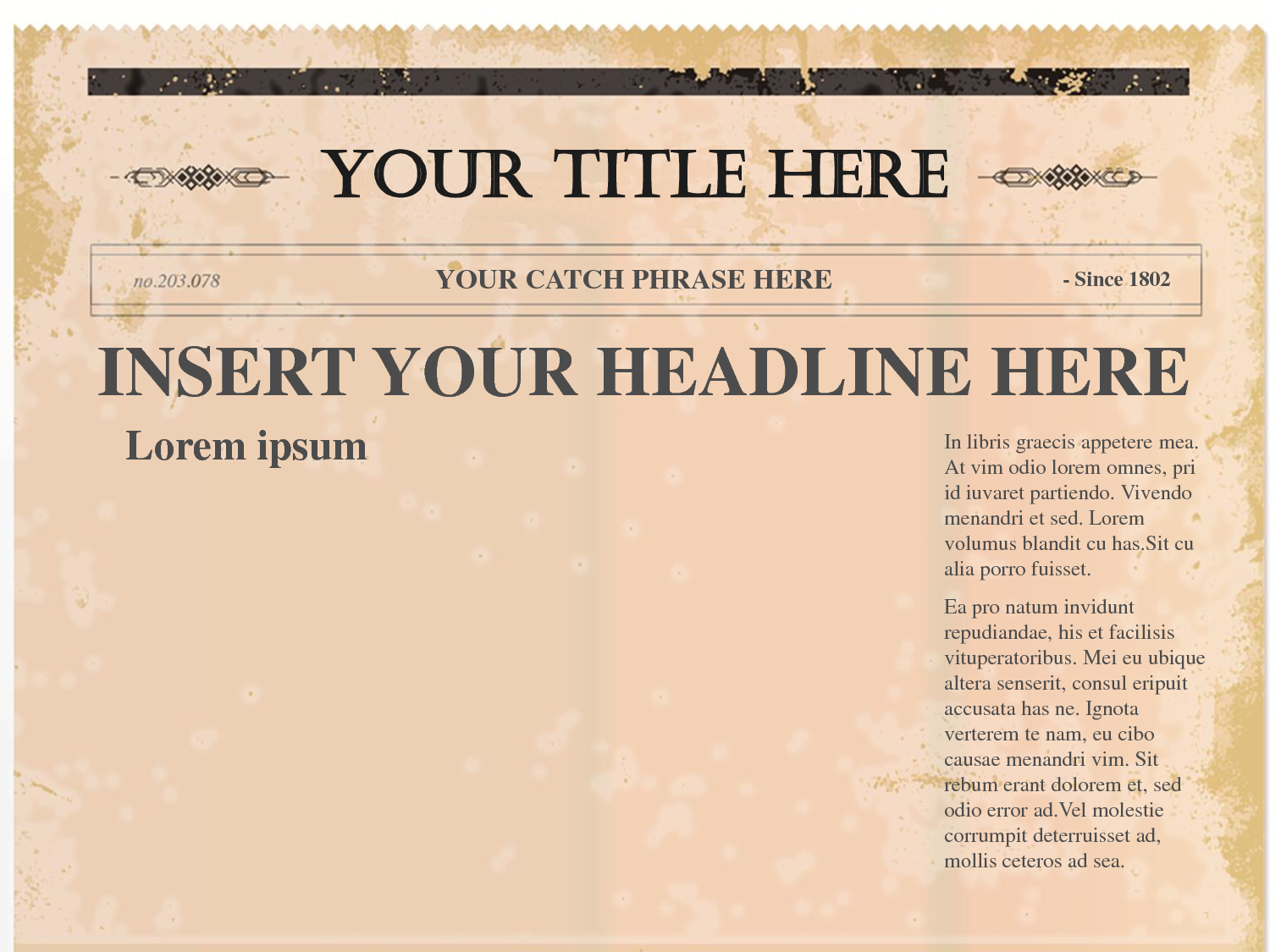 Old Blank Newspaper Template