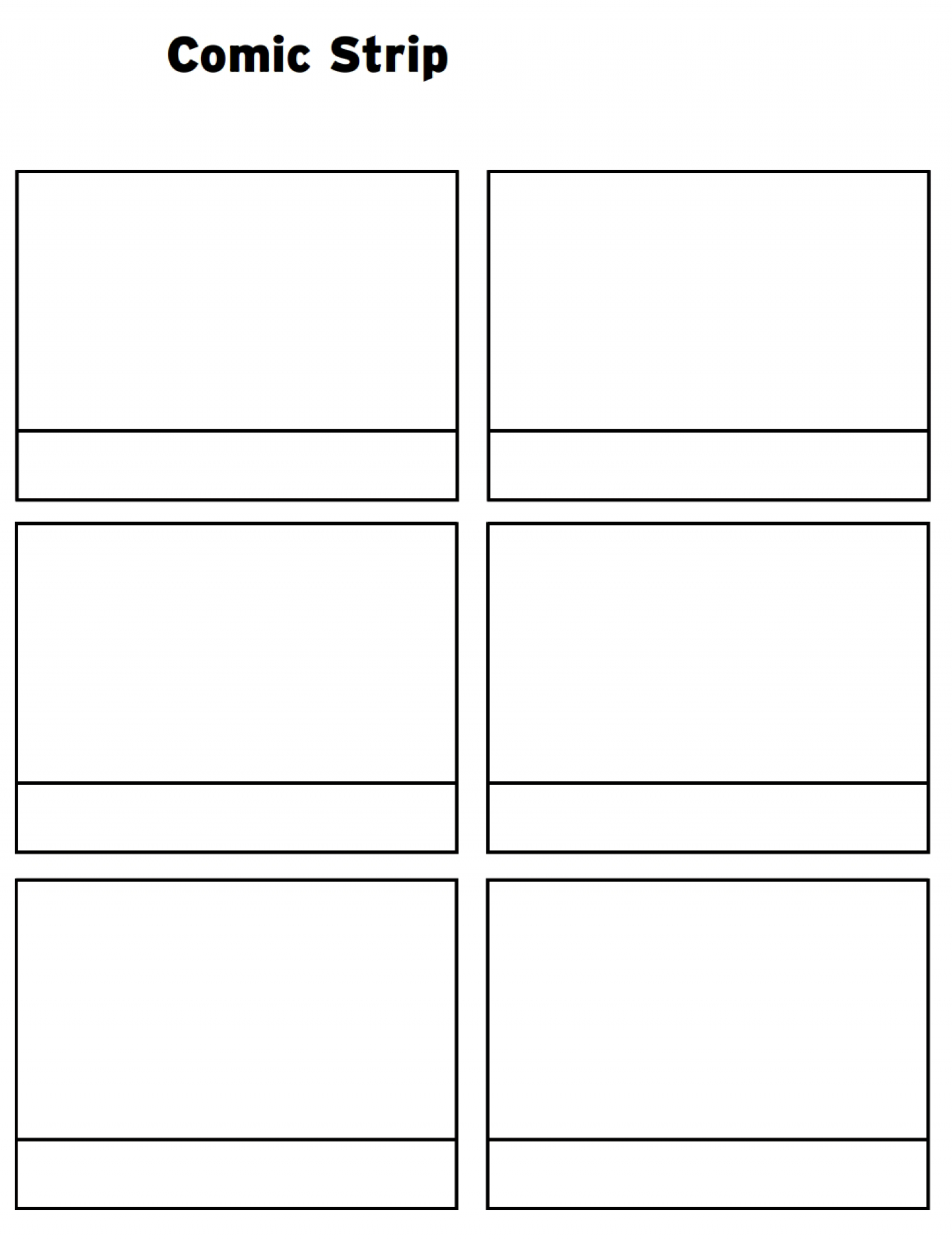 Printable Comic Strip Template Pdf Word Pages Printable Regarding 