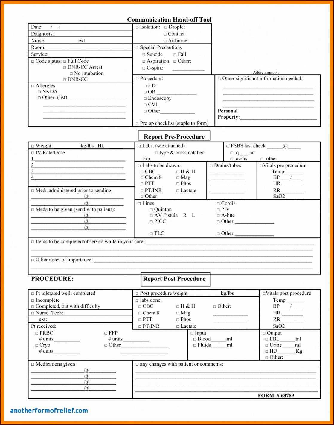 Shift Change Report Template In Nursing Shift Report Template 