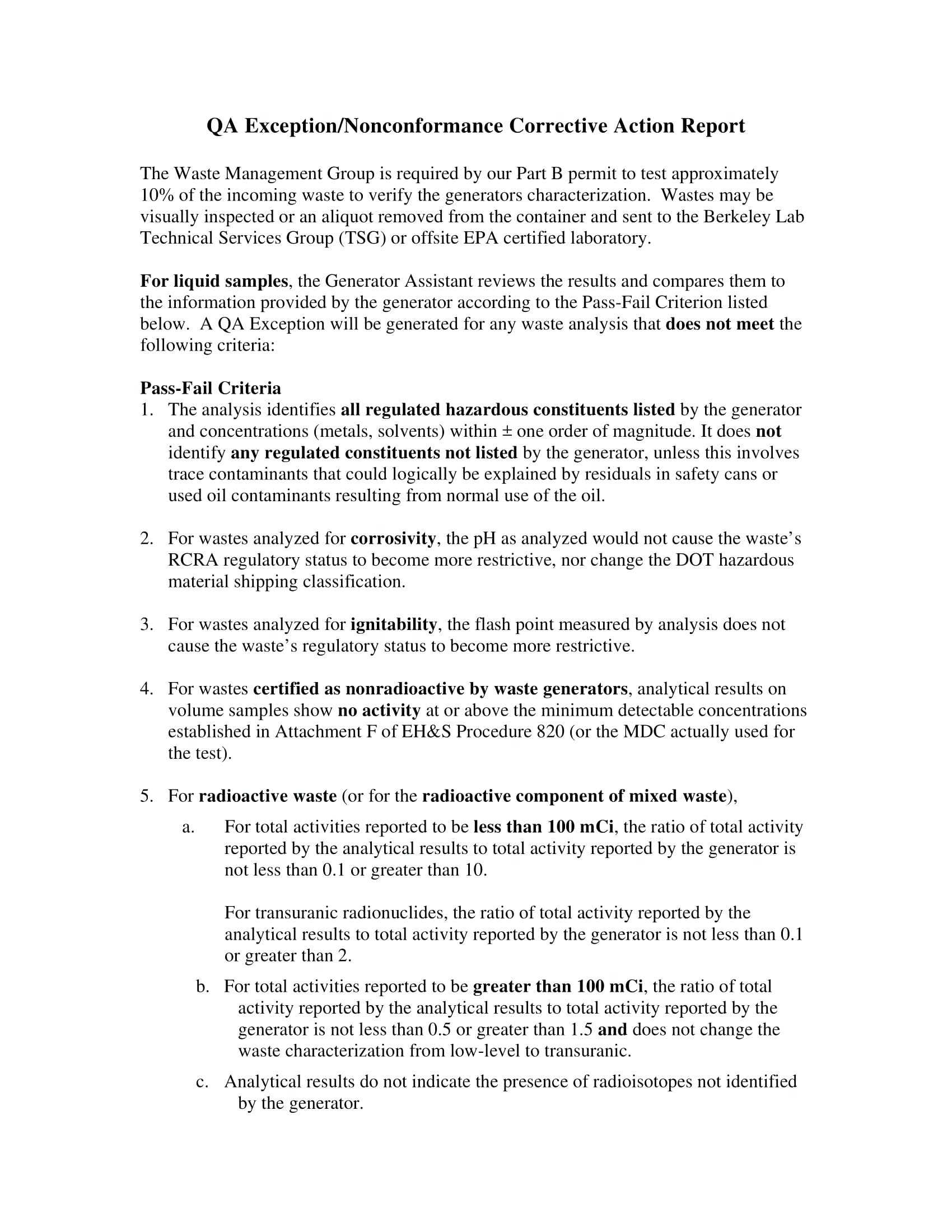 Template Corrective Action Report Examples Health And For 