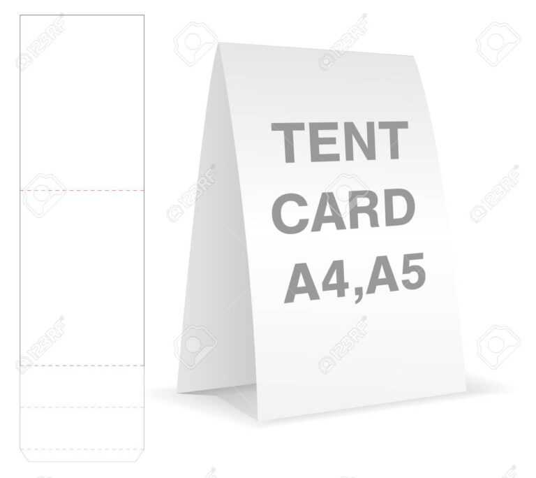Tent Card Die Cut Mock Up Template Vector Throughout Tri Fold Tent 