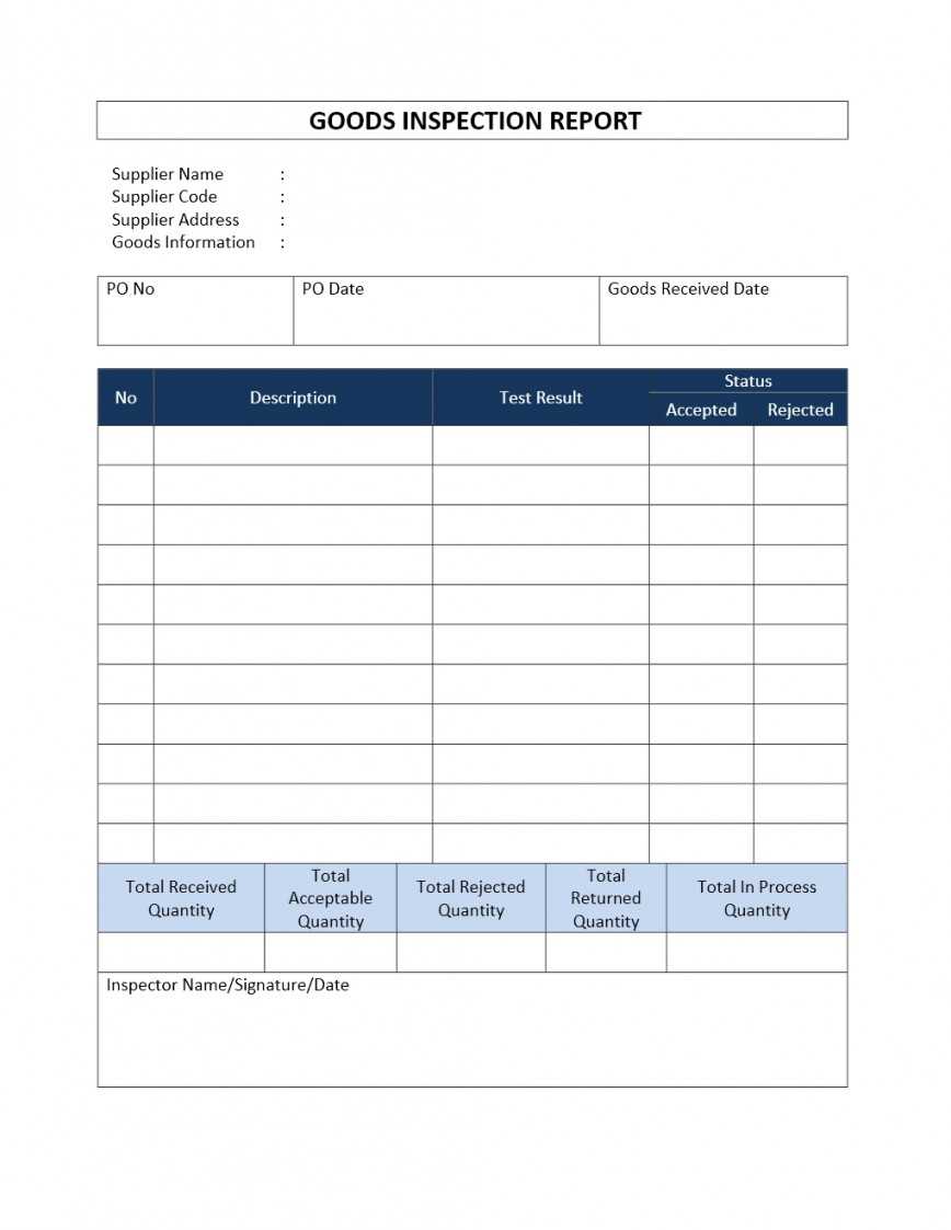 Site Visit Report Template
